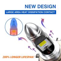 China HS1 BA20D H6 White Motorcycle Led Headlight Bulb 1000lm High Low Beam for sale