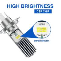 China 1200LM 12W Motorcycle LED Headlight Bulb CSP H4 HS1 BA20D H6 P15D H6M for sale