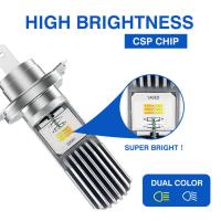 China 8-80V H4 HS1 BA20D H6 P15D H6M Motorcycle Headlight Led Bulb 12W 1200LM for sale