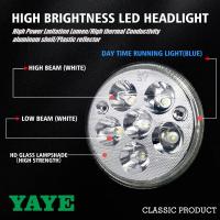 China 5.75 Inch GN125 Motorcycle Headlight High Low Beam and Blue DRL for Optimal Visibility for sale