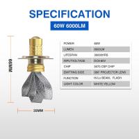 China TDA6 6500K P15D Motorcycle Headlight H4 H6 HS1 Ba20D CSP Projector Lens LED Chip for sale