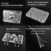 China High Power Limit Lumen 18 Beads Motorcycle LED Square Headlight for sale