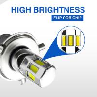 China COB LED Motorcycle Lamp Motoled AC/DC8V-80V H4 H6 HS1 Ba20D P15D CSP for sale