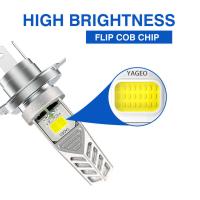 China DC8V-80V BA20D Headlight Bulb 1000lm COB Ba20d Led Motorcycle Headlight Bulb for sale