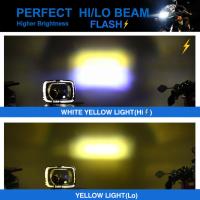 China Blue Yellow Motorcycle Headlights 3570 CSP Chip Motorbike Headlight Bulb for sale