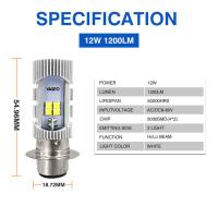 China 1200lm White Motorcycle LED Headlight Bulb 15W H6 Headlight Bulb for sale