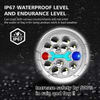 China Red Blue DRL LED Motorcycle Headlight IP67 6 Inch CM125 Water Lamp for sale