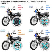 China Red Blue DRL LED Motorcycle Headlight IP67 6 Inch CM125 Water Lamp for sale