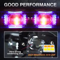 China Motorcycle Lighting Systems Blue DRL Dual Color White Yellow Light with Red Evil YAYE for sale