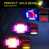 China Motorcycle Lighting Systems Blue DRL Dual Color White Yellow Light with Red Evil YAYE for sale