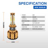 China 6000LM COB LED Motorcycle Headlight Bulb With Milliampere Technology for sale