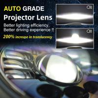 China 100W 12000LM Motorcycle Headlight Assembly With Projector Lens And High Low Beam for sale
