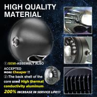 China 100W 12000LM Motorcycle Headlight Assembly With Projector Lens And High Low Beam for sale