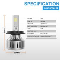 China 60W 6000 Lumen CSP White Color M3plus Motorcycle LED Headlights With Hi/Lo Beam for sale