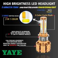 China DC8V-80V Motorcycle Lamp Fan Cooling COB High Power Motorcycle Headlight for sale