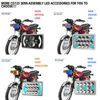 China Yellow White Red Skull DRL Motorcycle LED Headlight CG125 Moto Led Headlight for sale