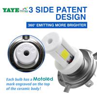 China Motorcycle Headlight AC/DC 8-80V H4 HS1 BA20D H6 P15D H6M 18w 1800LM Ceramic Led Bulb for sale