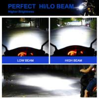 China Motorcycle Headlight AC/DC 8-80V H4 HS1 BA20D H6 P15D H6M 18w 1800LM Ceramic Led Bulb for sale