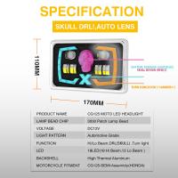 China CG125 Semi Assembly Motorcycle LED Headlight With Turn Signal And 18LED Chip QTY for sale