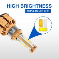 China 3 Colour Led Headlight For Motorcycle 50000Hrs Lifespan White Function for sale