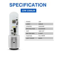 China Motorcycle LED Bulb H6 Ba20d 23W 2300LM with Aluminum Base Borad COB 12V Motor Accessories for sale