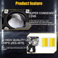 China 60W Motorcycle Driving Light Amber White Motorcycle Projector Light For Night Driving for sale