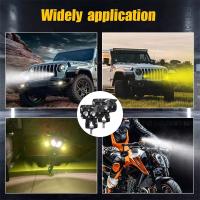 China 60W Motorcycle Driving Light Amber White Motorcycle Projector Light For Night Driving for sale