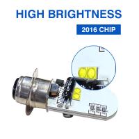 China AC/DC 8-80V Voltage White LED Chip Motorcycle Headlight Bulb P15D H6M High Low Beam for sale