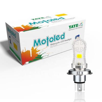 China AC/DC8-80V H4 HS1 BA20D H6 COB LED Motorcycle Headlight Bulb With Aluminum Base Board for sale