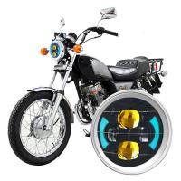 China 6 Inch CM125 Blue DRL LED Motorcycle Headlight With Built In Lens for sale