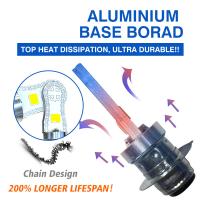 China AC/DC8-80V H4 HS1 BA20D H6 COB LED Motorcycle Headlight Bulb With Aluminum Base Board for sale