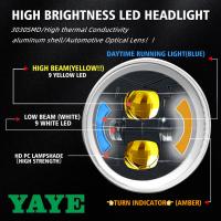 China 6 Inch CM125 Blue DRL LED Motorcycle Headlight With Built In Lens for sale