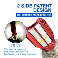 China Lumen 1800lm YAYE Motorcycle Headlight Bulb 2 Side Emitting CSP AC/DC8-80V H4 HS1 BA20D H6 H6M P15D for sale