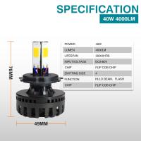 China 4 Side Emitting Design H4 LED Motorcycle Headlight Simple Installation Waterproof for sale