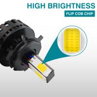 China 4 Side Emitting Design H4 LED Motorcycle Headlight Simple Installation Waterproof for sale