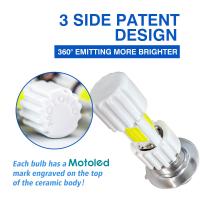 China 18W 1800LM Ceramic Lamp Body Motorcycle Headlight Bulb 6500K 30000h Lifespan for Your for sale
