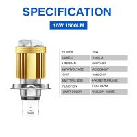 China Motorcycle LED Headlight H4 HS1 H6 Ba20D Dual Color White Yellow True High Low Beam AC DC for sale