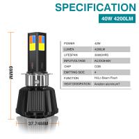 China 8V 12V 24V P15D H4 Ba20D HS1 H6 H6M LED Motorcycle Headlight Bulb with Hi/Lo Beam Flash for sale
