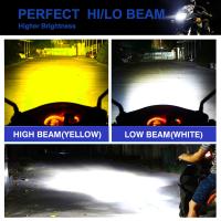 China 1100LM 11W AC DC Ba20d H4 H6 H6M HS1 Ceramic COB Motorcycle Headlight Bulb High Low Beam for sale