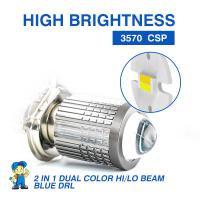 China YAYE H4 Motorcycle Bulb with Long Lifespan and Dual Color White Yellow Projector lens for sale