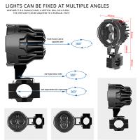 China DC8-80V 120W 6500k Motorcycle LED Headlight Waterproof IP68 Fog Driving Auxiliary Lamp for sale