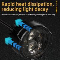China Spot and Fog Lighting 120W LED Motorcycle Headlight with 6500K Color Temperature for sale