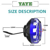 China Red 6500K External Spotlight Universal Moto Headlight Projector Lens for sale