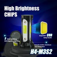 China 6500K COB LED Motorcycle Headlights HS1 H4 H7 H11 S2 50W 5000LM AC DC for Motocicleta for sale