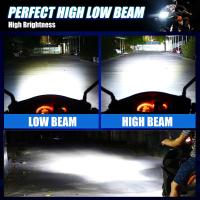 China 6500K COB LED Motorcycle Headlights HS1 H4 H7 H11 S2 50W 5000LM AC DC for Motocicleta for sale