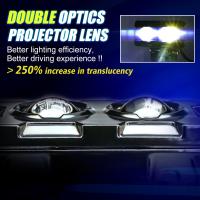 China Motorcycle LED Spot Lamp 20W 2000LM High and Low Beam Dual Color External Square Lens for sale