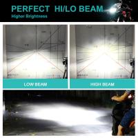 China AC DC 8-80V COB Motorcycle Headlight Bulb H4 Ba20d HS1 H6 P15D White Yellow Blue White for sale