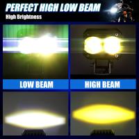 China YAYE Motorcycle Mini Driving Light with 40W 4000LM Dual Color and Aviation Aluminum Parts for sale