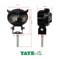 China 30000H Lifespan Motorcycle LED Headlights with 12-80V Voltage and Two-color Fog Lights for sale