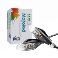 China Universal 12V 14 LED Motorbike Amber Indicator Front Rear Flowing Turn Signal Lights for sale